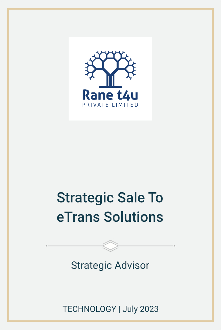 IMAP India advises Rane Holdings Limited on the sale of its telematics ...