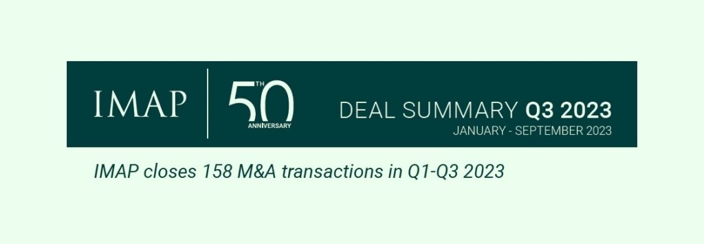 IMAP closes 158 M&A transactions in Q1-Q3 2023 – IMAP India
